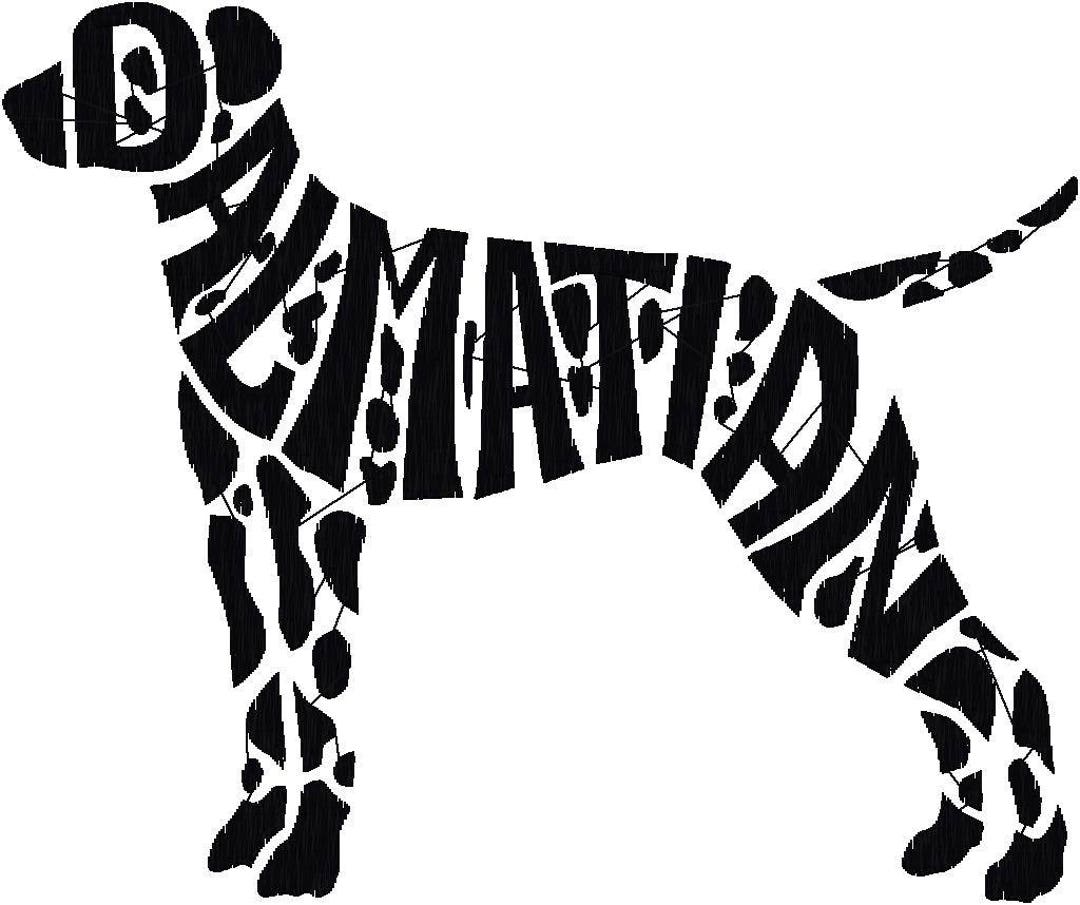Embroidery Design Digitized Dalmatian Text Fill 5 X 7 - Etsy