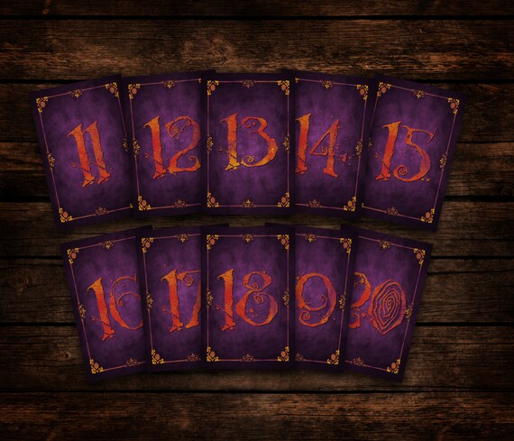 Table Numbers 11-20 Spooky Wedding Table Numbers DIY - Etsy