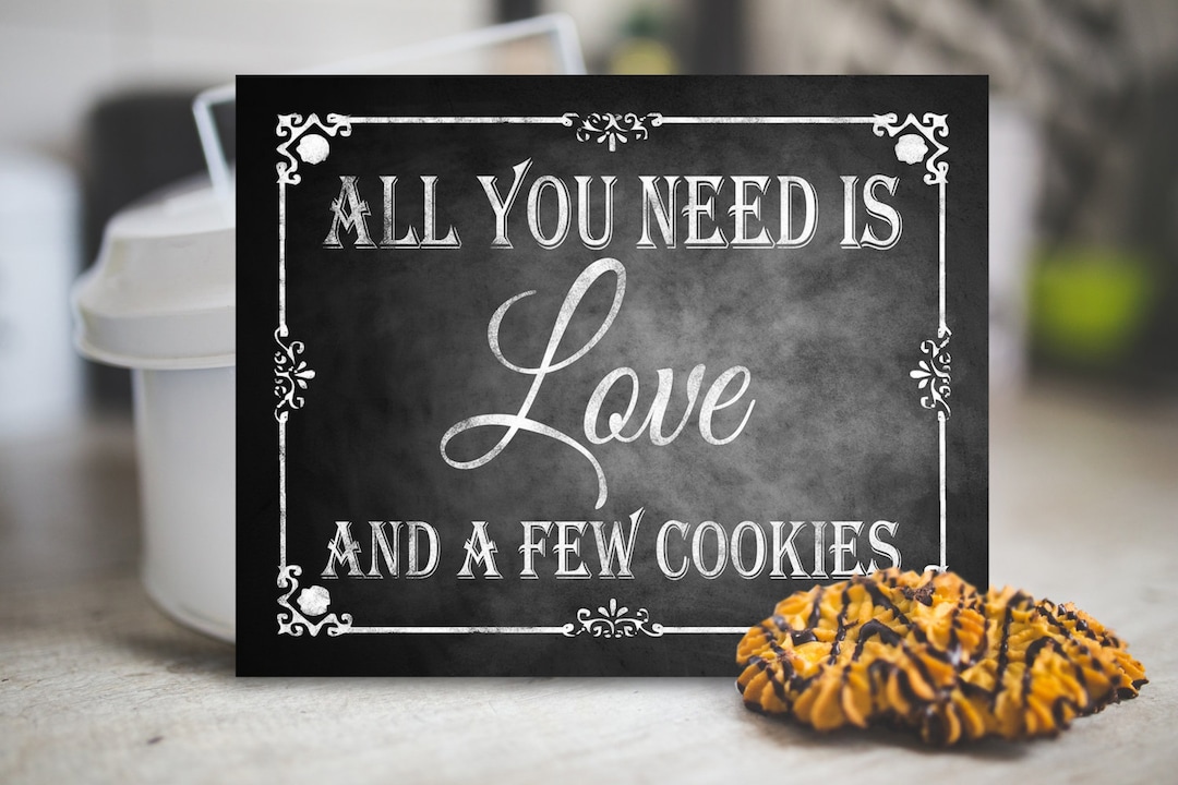 Printable Chalkboard Wedding Cookie Sign, Dessert Bar, Wedding Cookies ...