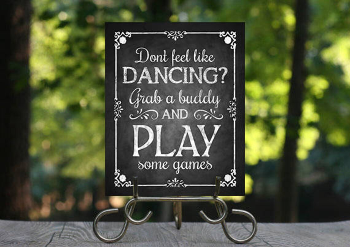 Printable Chalkboard Game Table Sign Graduation Party Sign - Etsy