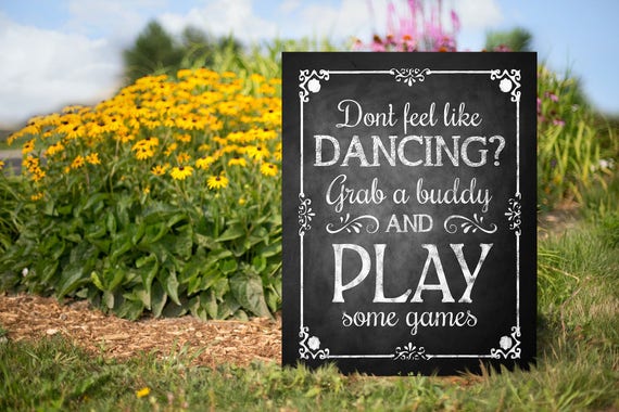 Printable Chalkboard Game Table Sign Graduation Party Sign - Etsy