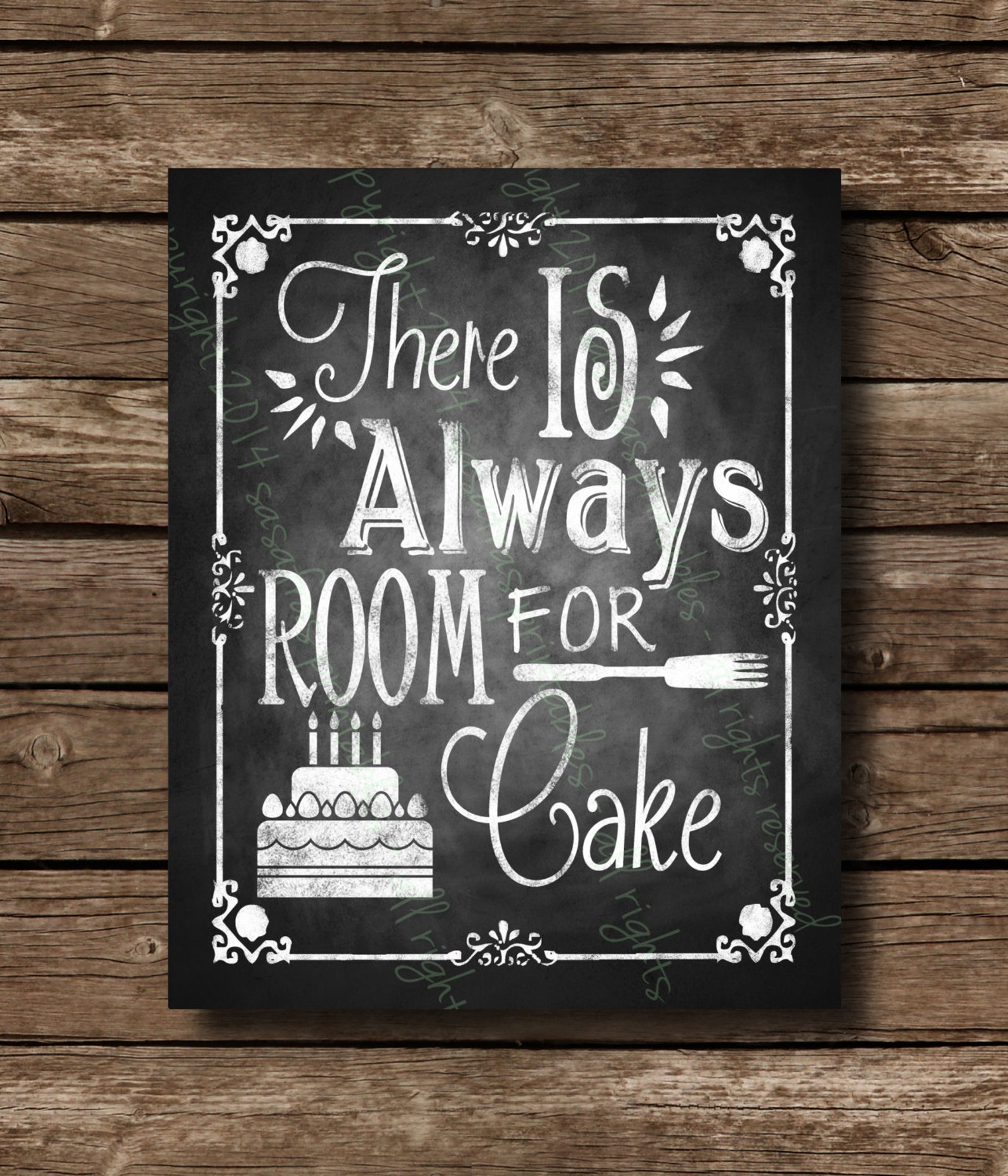 Printable Chalkboard Cake Sign Chalkboard Wedding Cake Sign - Etsy