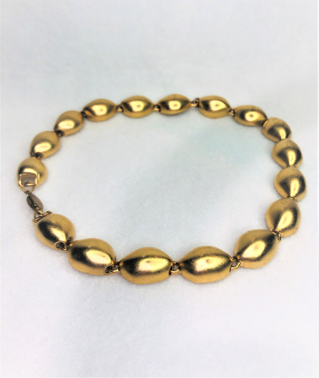 Vintage 16 Gold Shell Choker. Gold Scoops Link Jewelry. Classic Art ...
