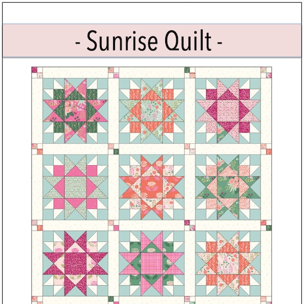 Sunrise Quilt Pattern - Etsy