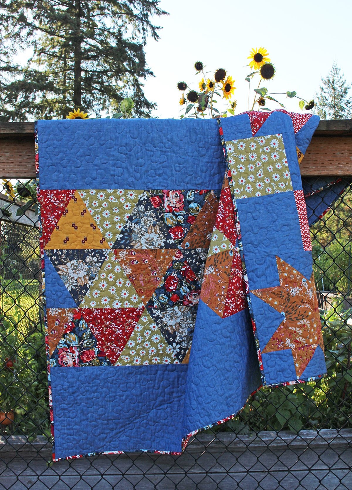 Modern Triangles Quilt - PDF Pattern - Etsy
