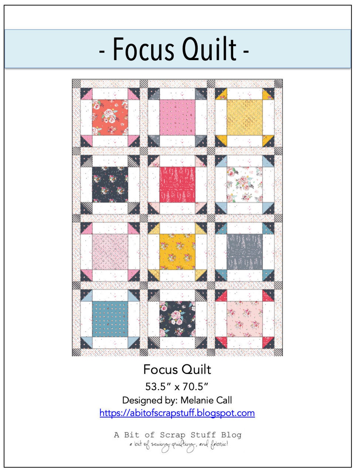 Focus Quilt PDF Pattern | Etsy