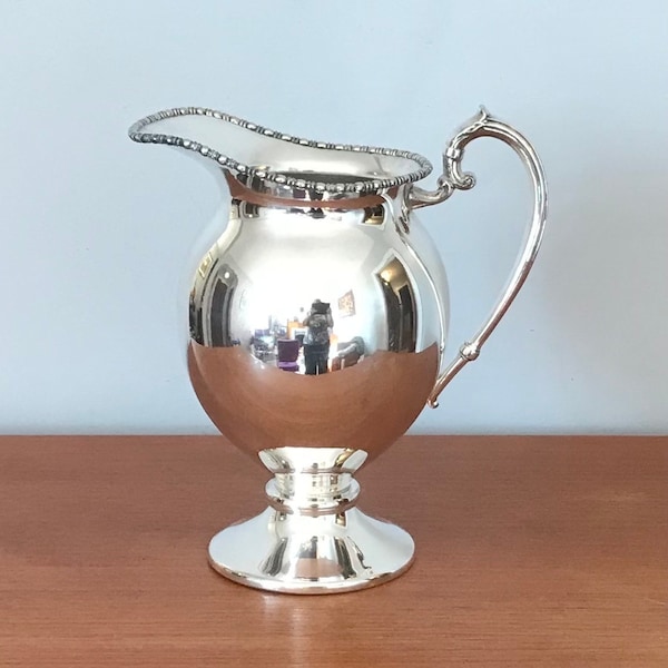 Silver Plate Pitcher - Etsy