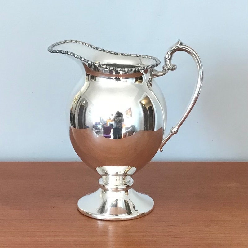 Silver Plate Pitcher - Etsy