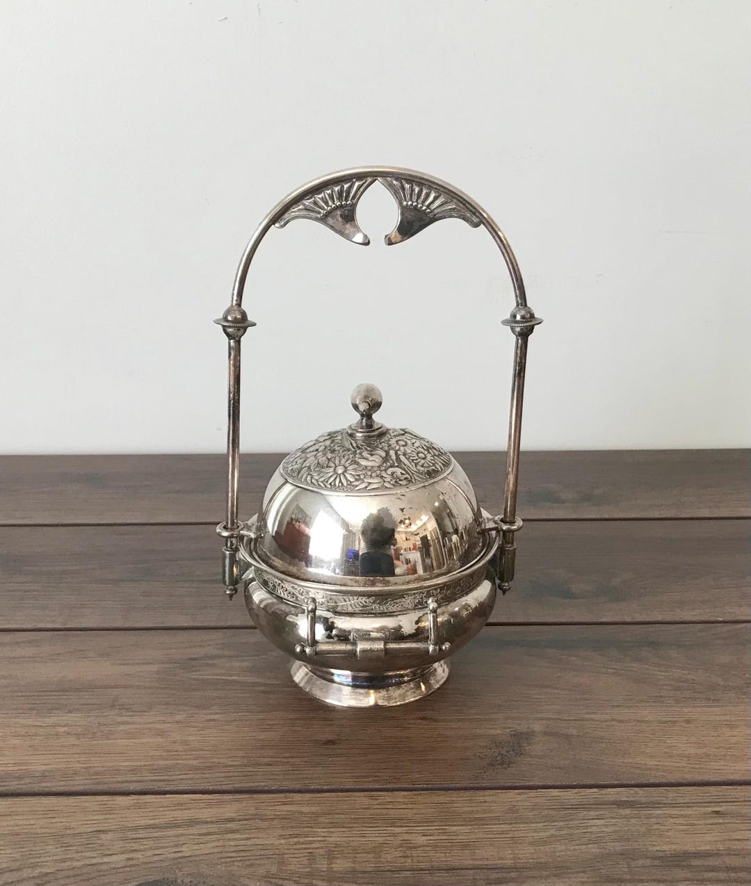 Antique Victorian Meridian Silver Plate Domed Covered Butter Dish ...