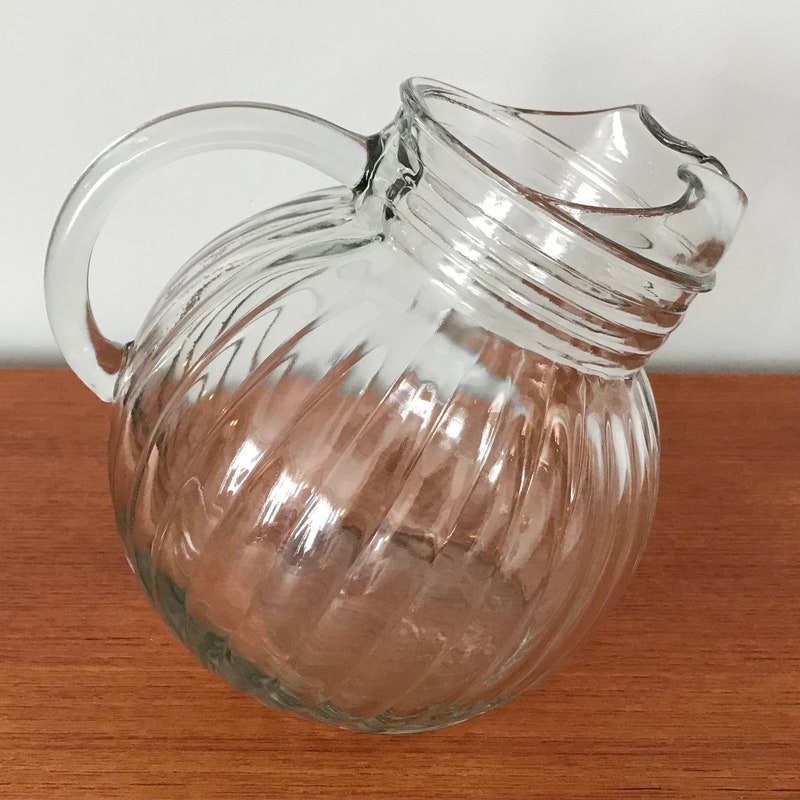 Clear Glass Pitcher - Etsy