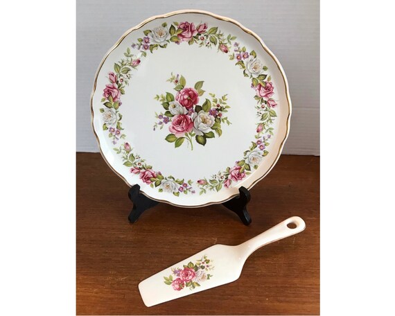 Old Foley James Kent Floral Pattern Cake Plate Serving Set - Etsy Canada