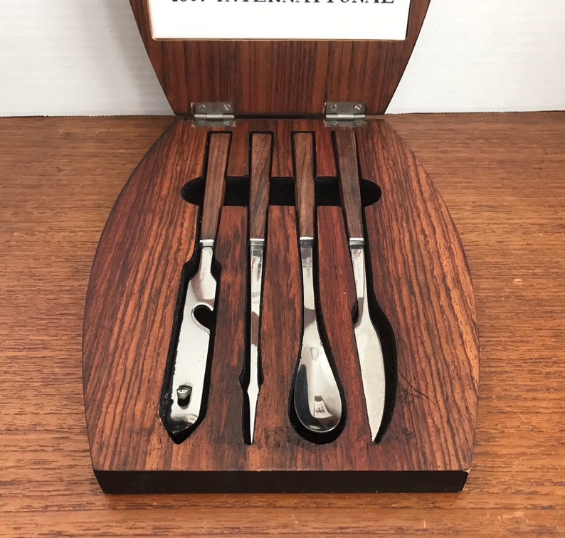 1960's Barrel Shaped Bar Utensil Set 1907 International - Etsy