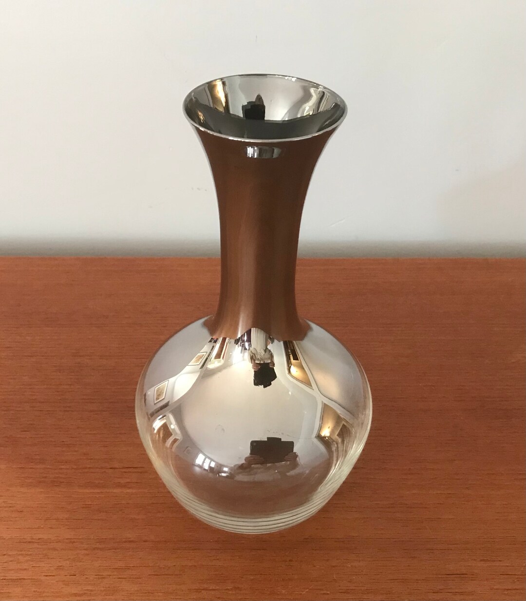 1950s Platinum/silver Ombre Decanter, Queens Lustreware, Bulbous ...