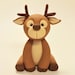 Fondant Brown Baby Deer Animal Cake Topper First Birthday Baby Shower ...