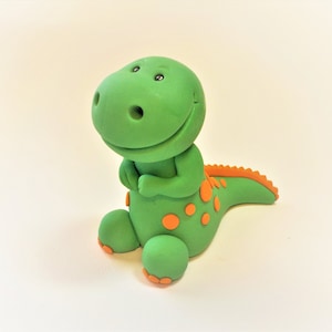 Fondant Baby T-rex Dinosaur Cake Topper Tyrannosaurus Birthday Baby ...