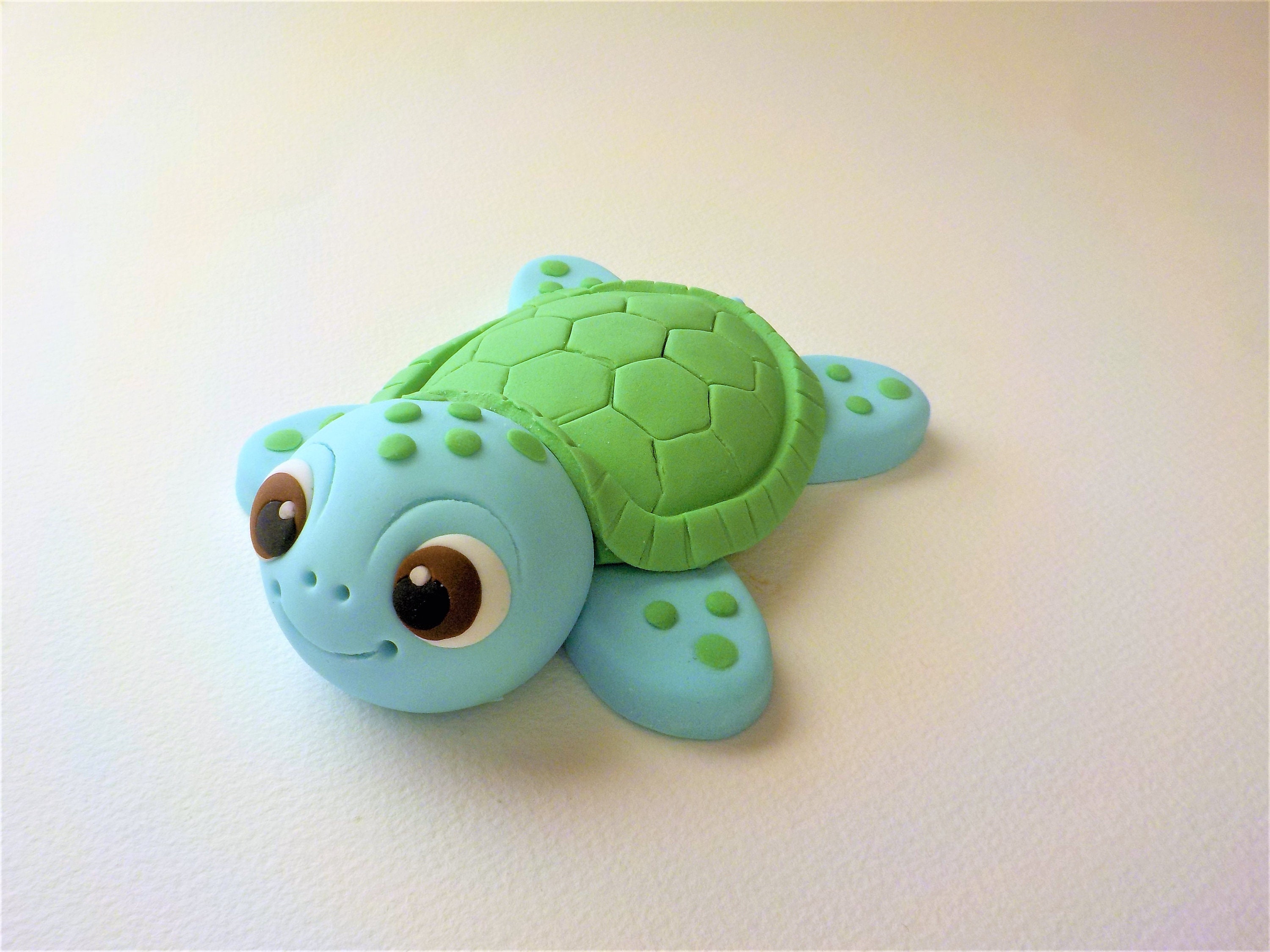 Fondant Sea Turtle Cake Topper 1st Birthday Baby Shower Color - Etsy ...