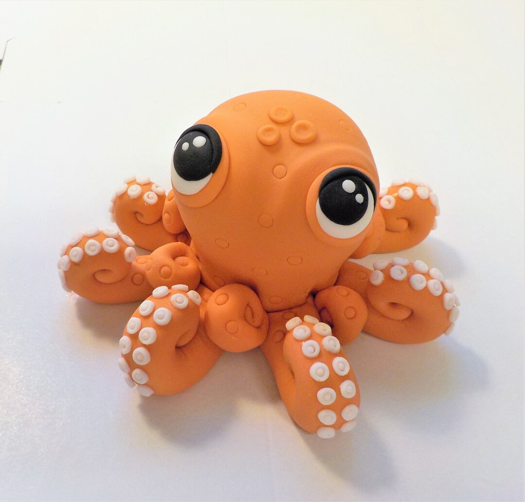 Fondant Octopus Animal Creature Cake Topper Ocean Under the Sea Beach ...