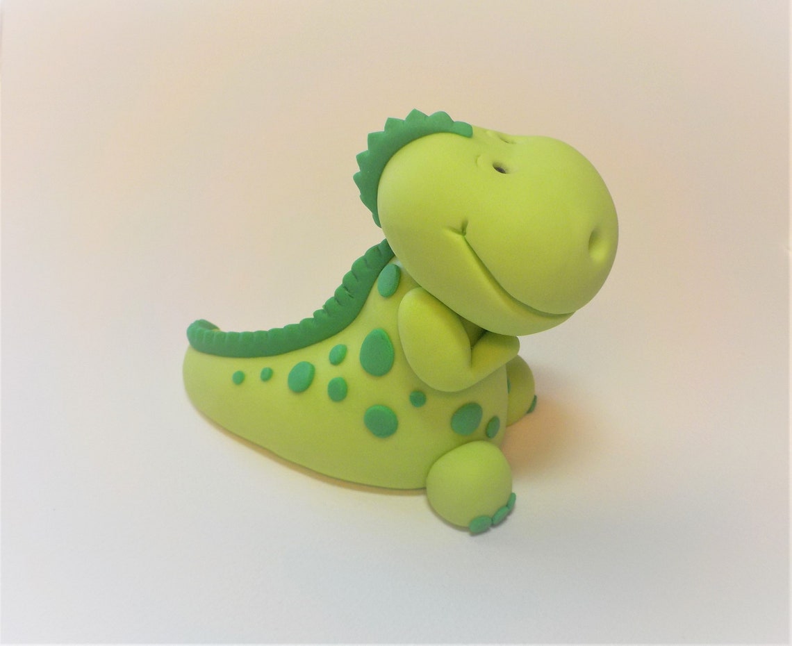 Fondant Dinosaur Cake Topper: Spotted T-rex, Custom Colors - Etsy