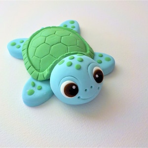 Fondant Sea Turtle Cake Topper: Under the Sea Birthday Decor - Etsy