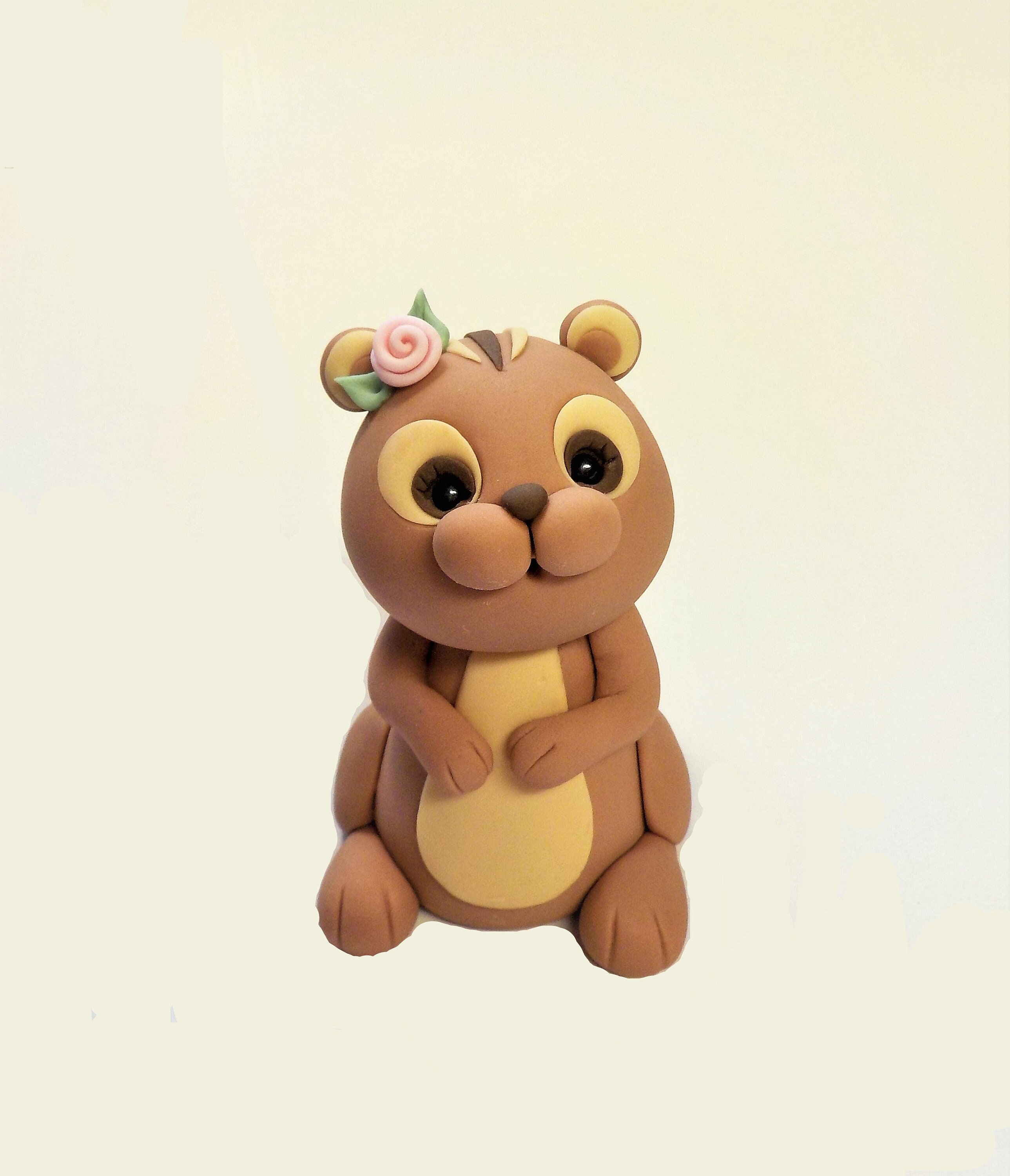 Fondant Squirrel Cake Topper: Woodland Animal, Flower Optional, Forest ...