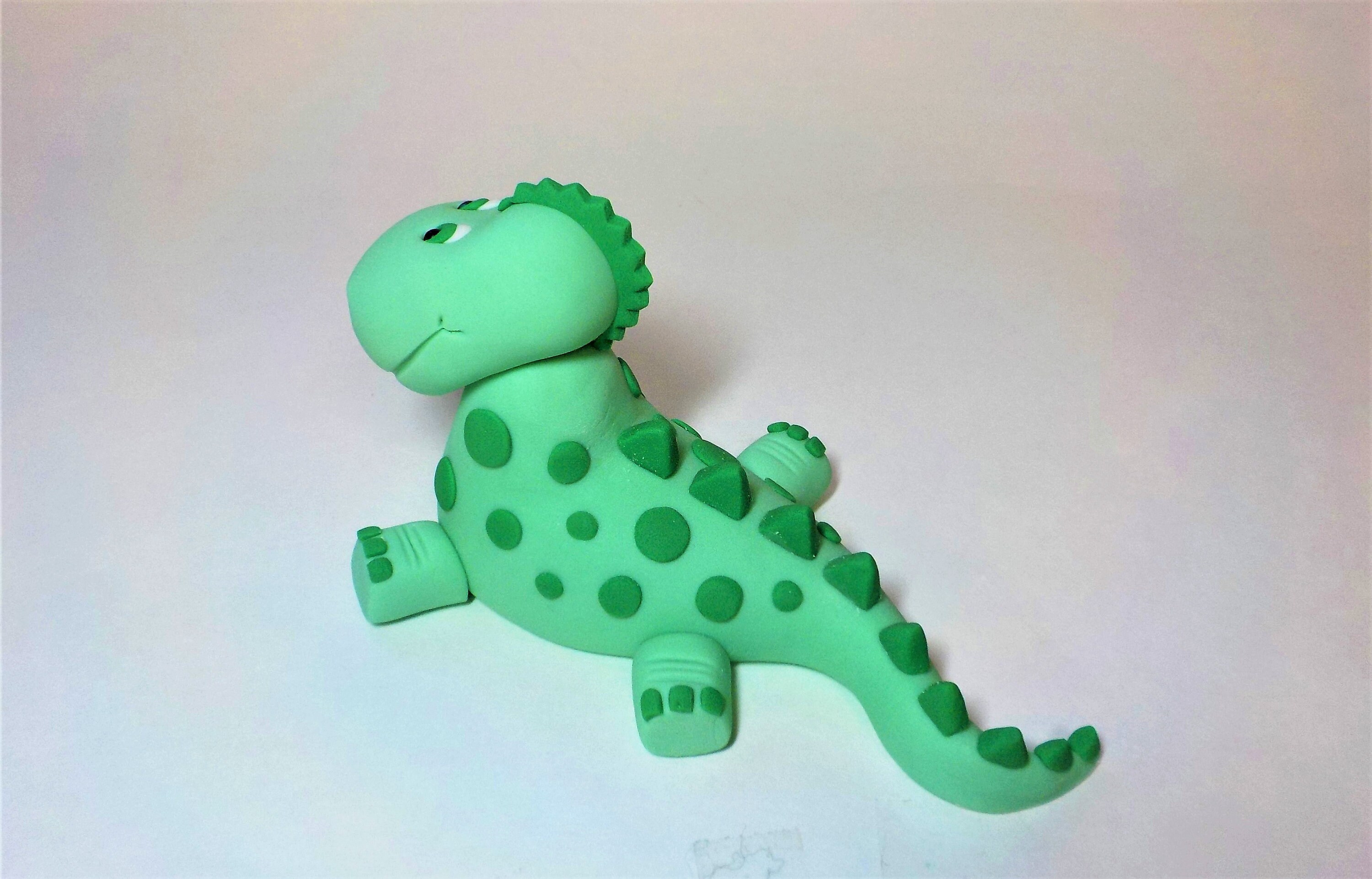 Dinosaur Fondant Cake Topper with Spikes and Spots 1st | Etsy