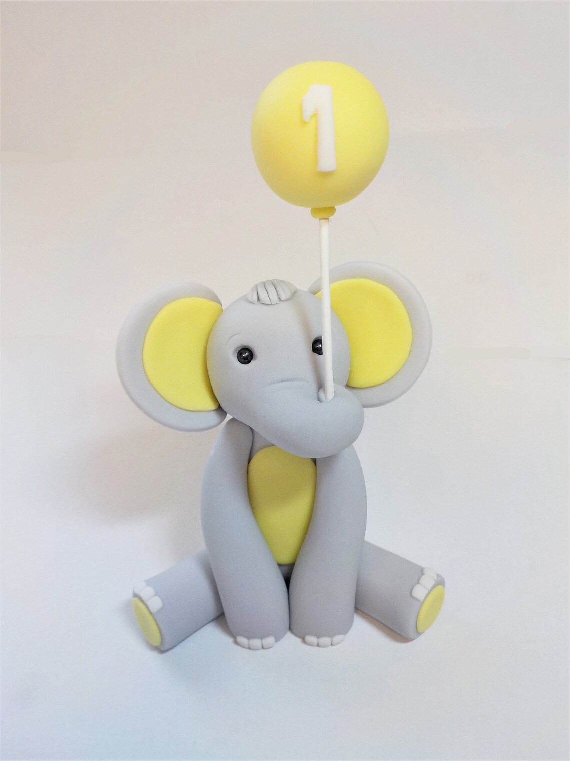 Fondant Elephant With Balloon Cake Topper 3.5 Inches Color Optional 1st ...