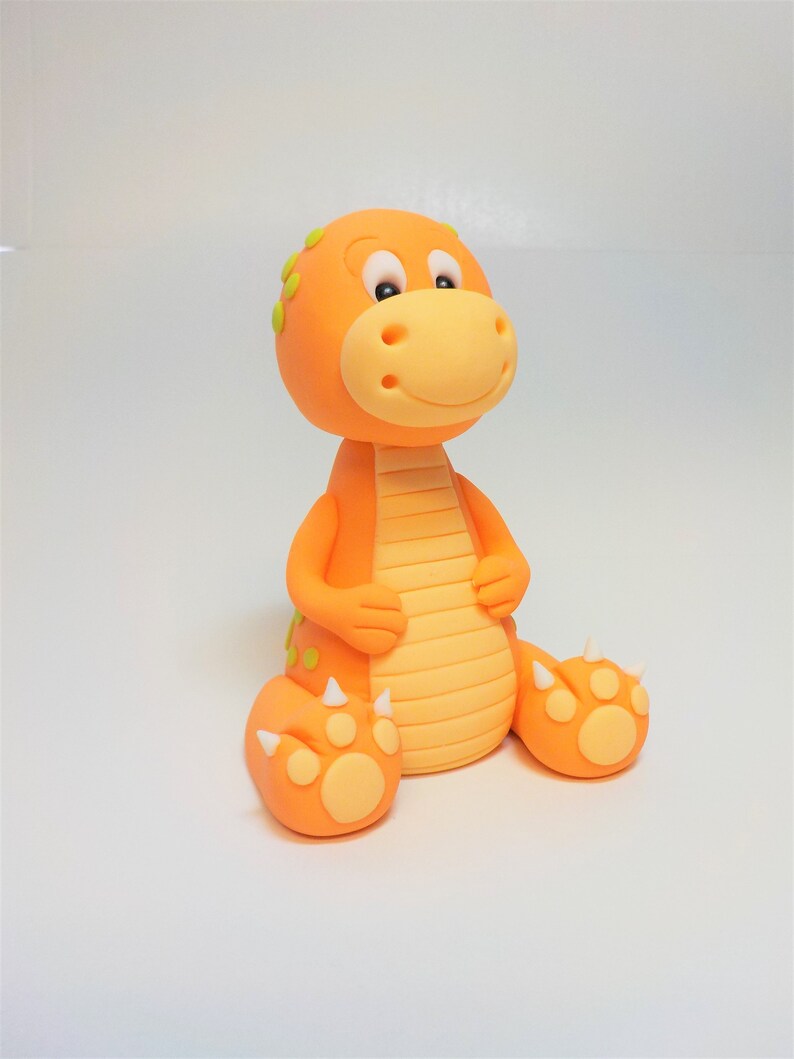 Fondant T-rex Dinosaur Animal Cake Topper 1st Birthday Baby Shower ...