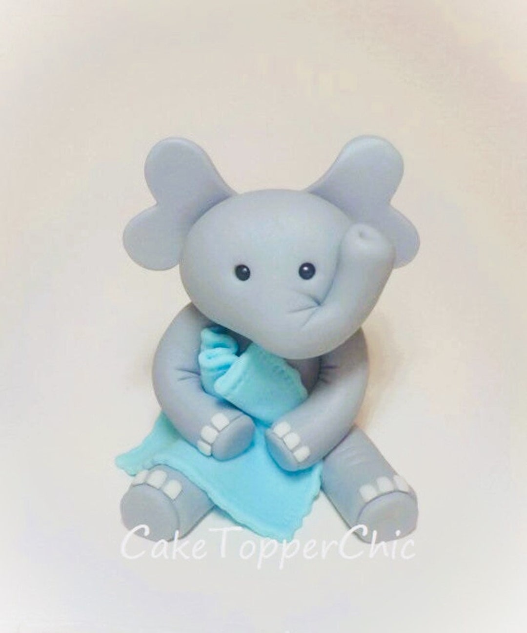 Fondant Elephant Cake Topper: Baby Shower Birthday Decor - Etsy