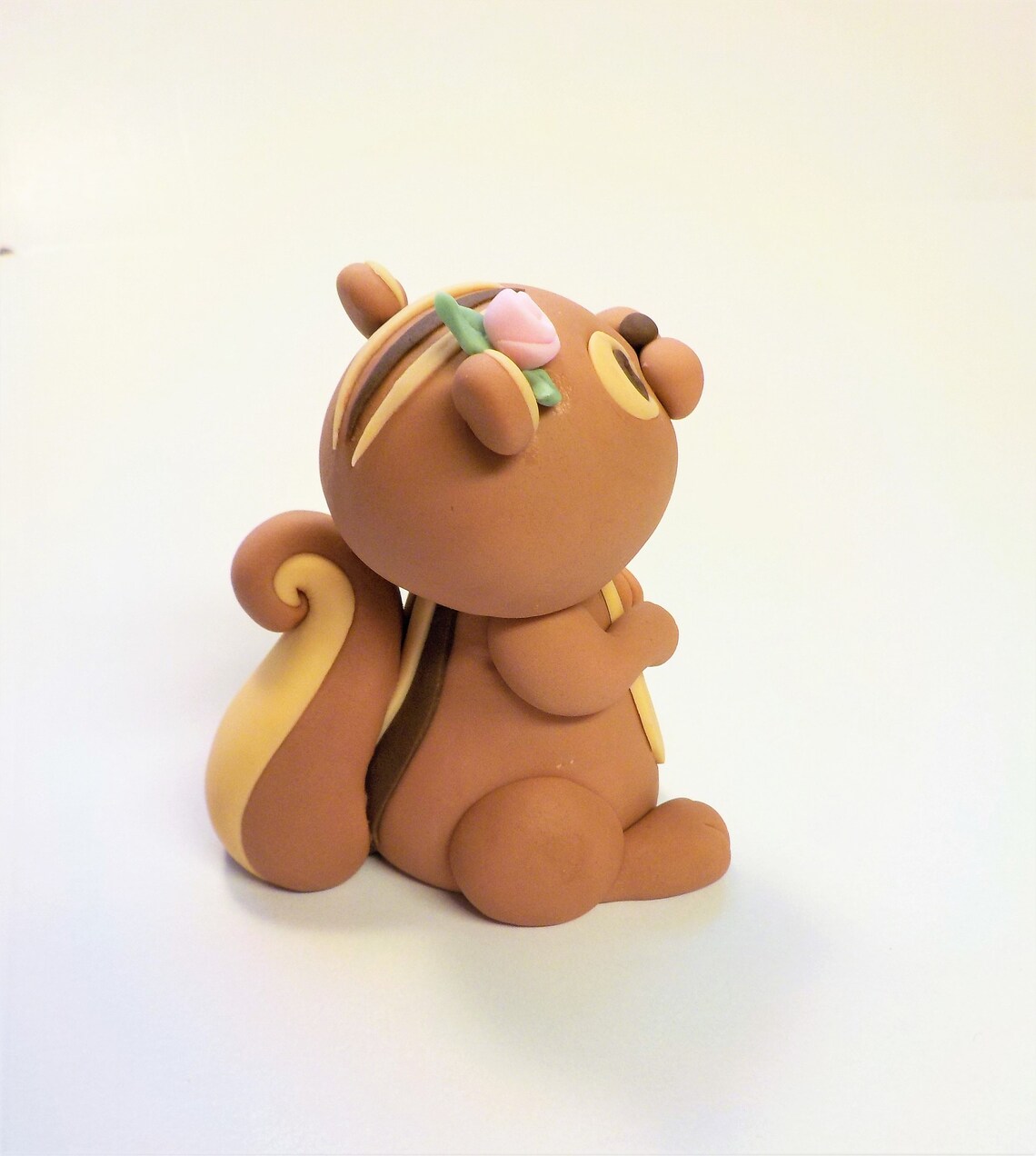 Fondant Squirrel Cake Topper: Woodland Animal, Flower Optional, Forest ...