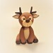 Fondant Brown Baby Deer Animal Cake Topper First Birthday Baby Shower ...