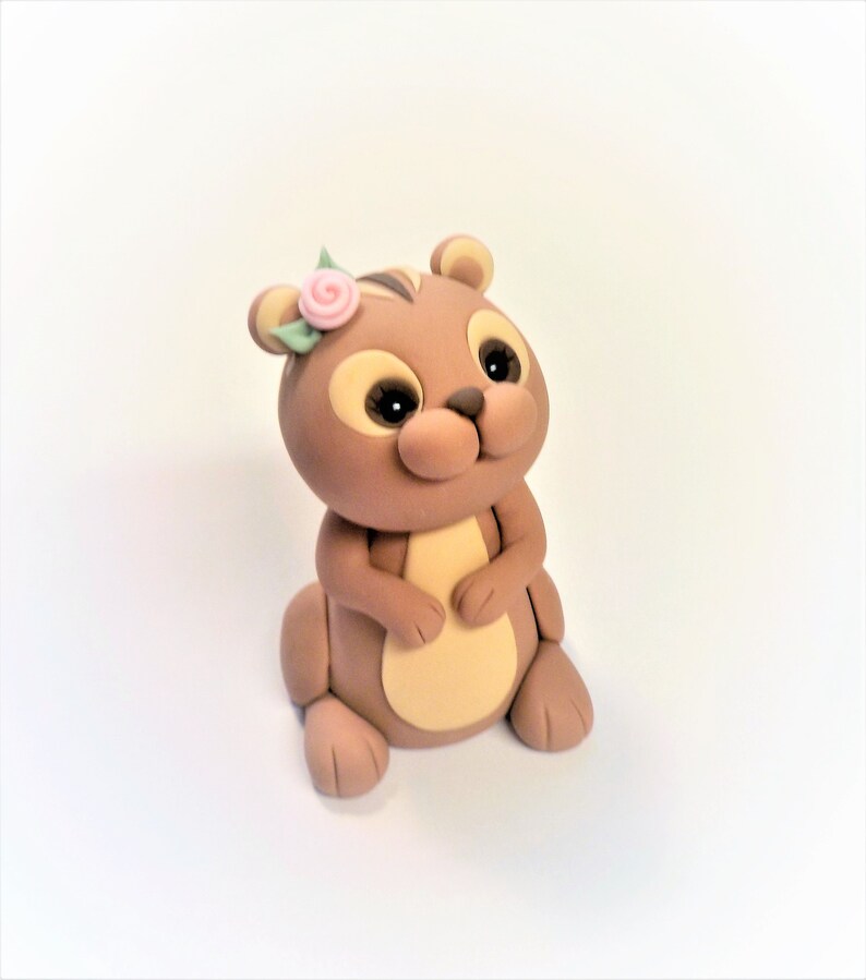 Fondant Squirrel Cake Topper: Woodland Animal, Flower Optional, Forest ...