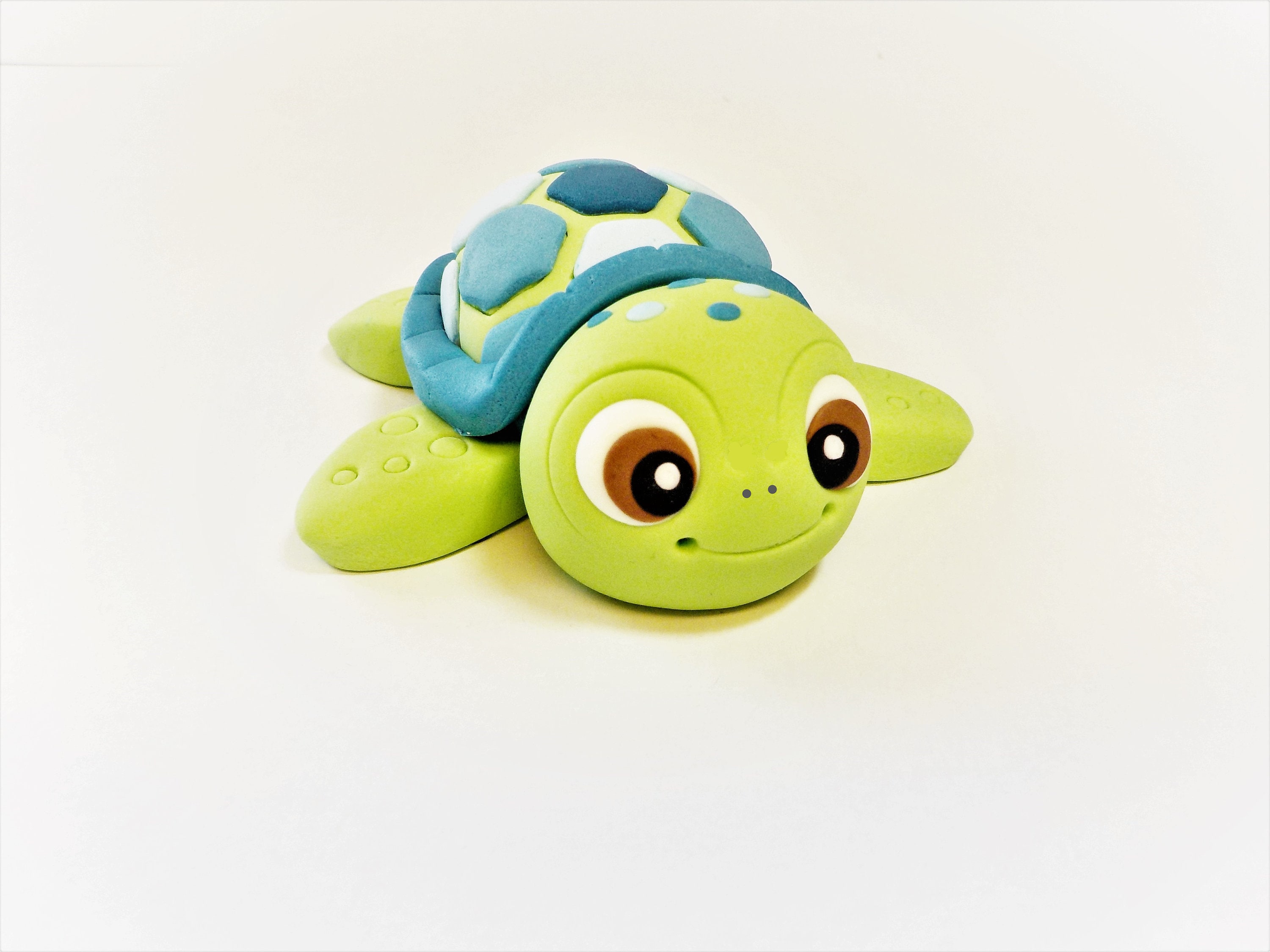 Fondant Sea Turtle Cake Topper 1st Birthday Baby Shower Color | Etsy