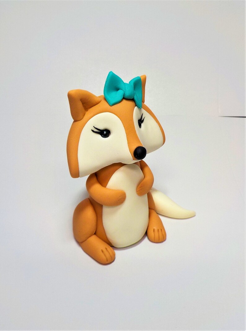 Fondant Fox Cake Topper Woodland Forest Animal 1st Birthday | Etsy