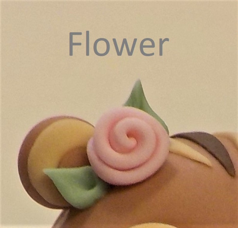Fondant Squirrel Cake Topper: Woodland Animal, Flower Optional, Forest ...