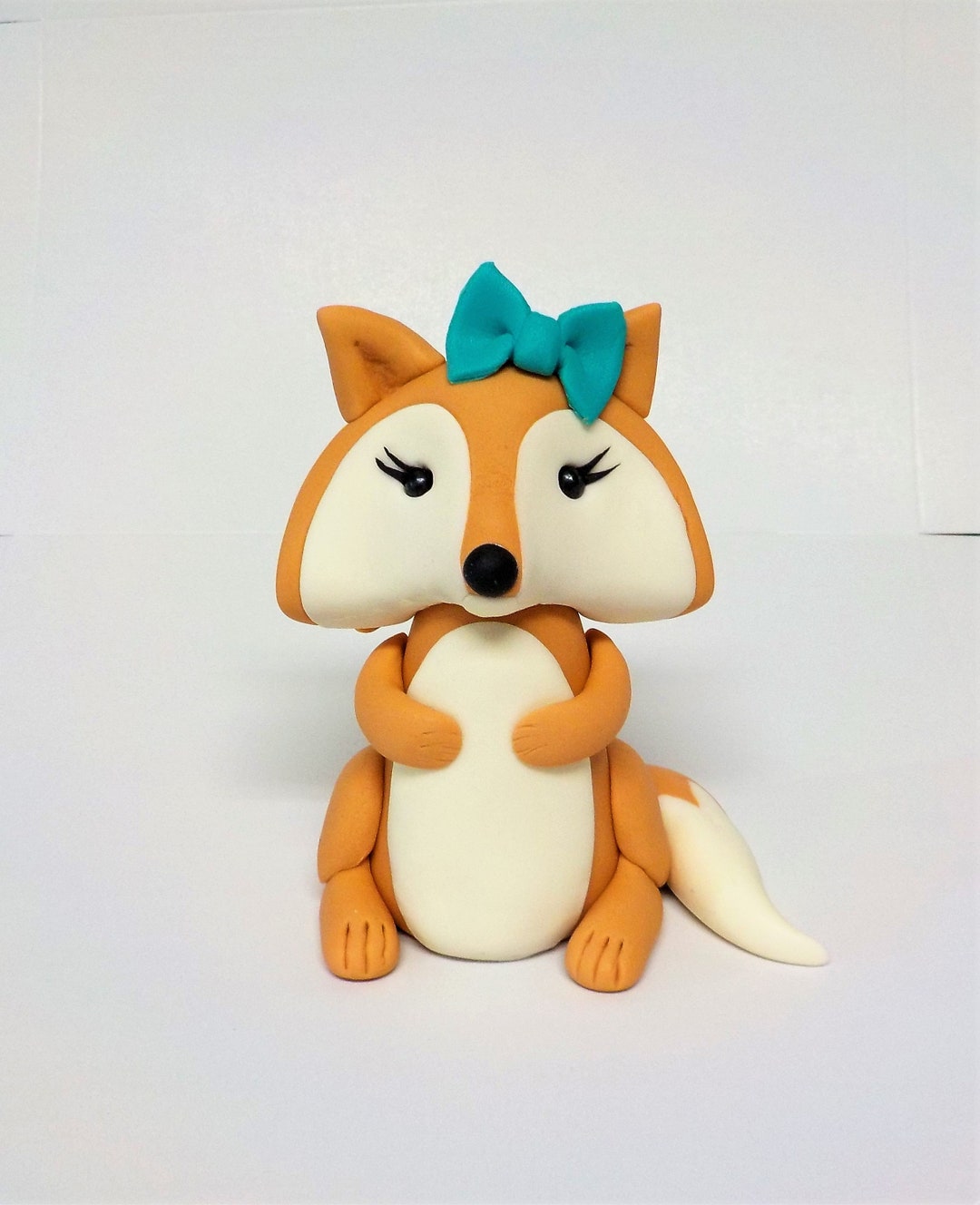 Fondant Fox Cake Topper Woodland Forest Animal 1st Birthday Baby Shower ...
