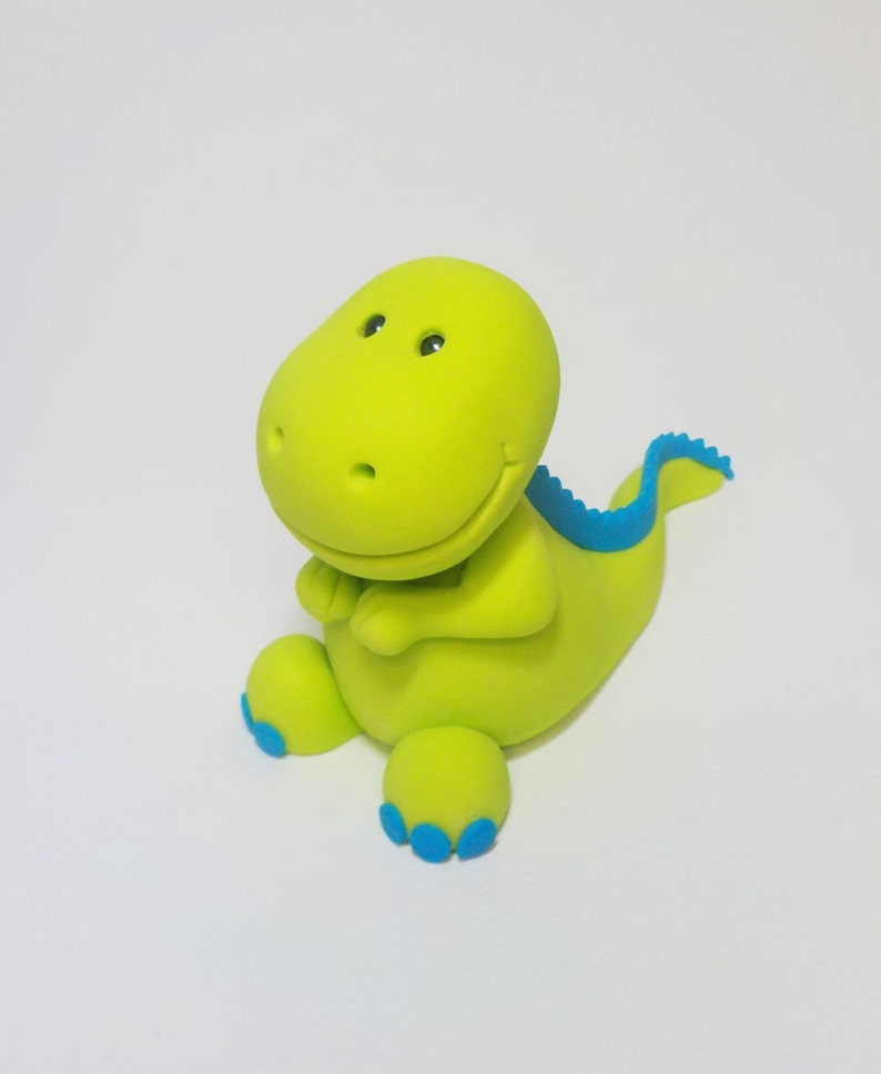 Fondant T-rex Dinosaur Cake Topper: Custom Colors, 1st Birthday - Etsy