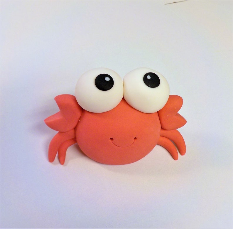 Fondant Sea Crab Cake Topper: Under the Sea Birthday - Etsy