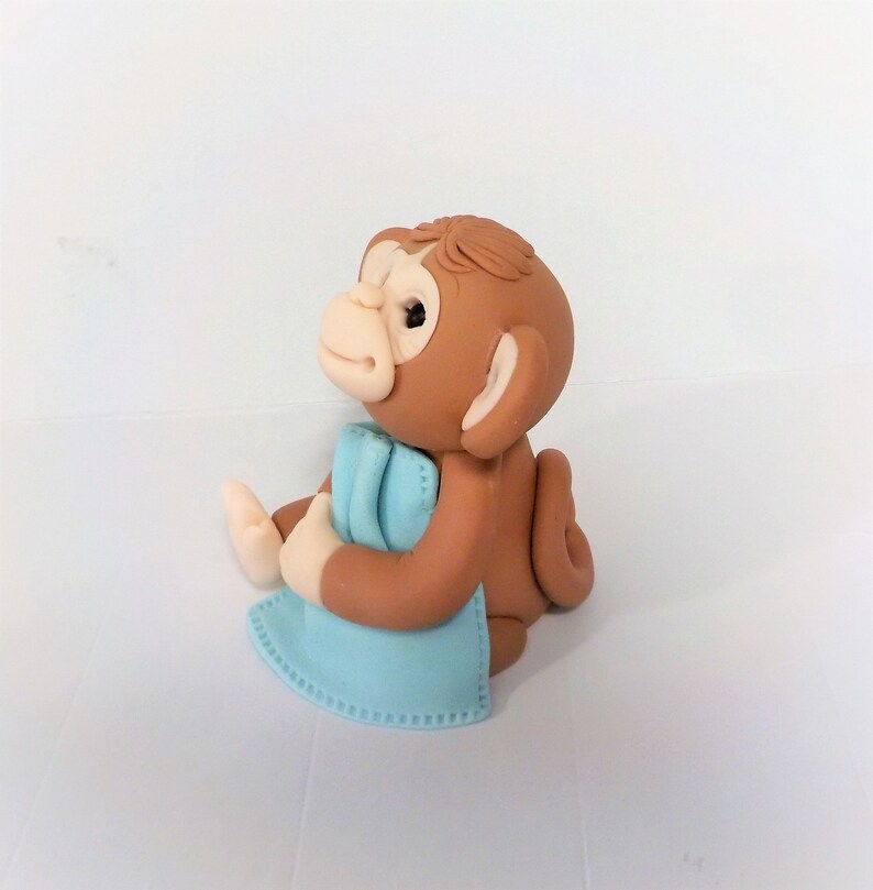 Fondant Monkey With Blanket Animal Cake Topper 1st Birthday - Etsy