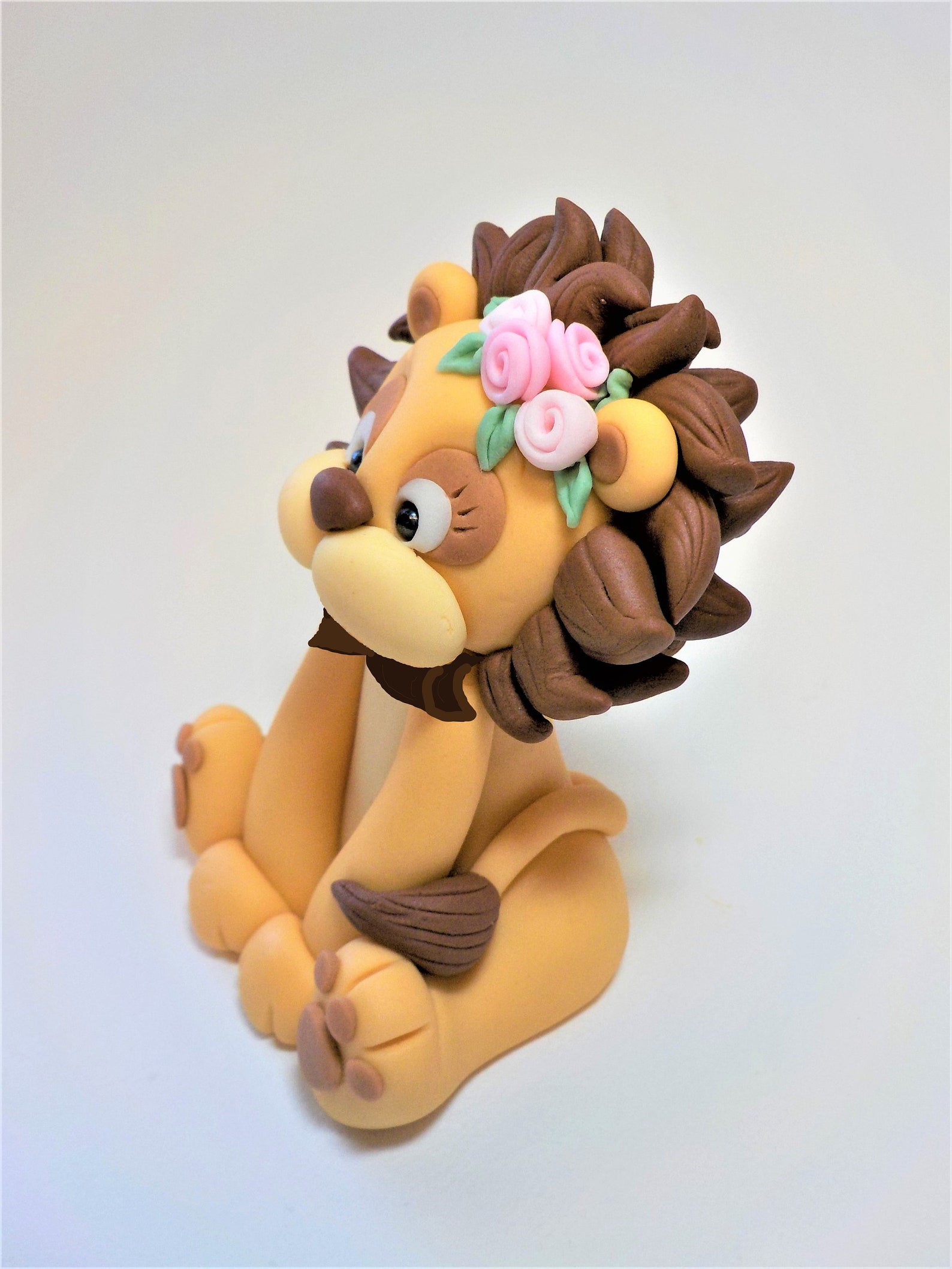Fondant Lion Cake Topper Jungle Safari Baby Shower Decor Etsy