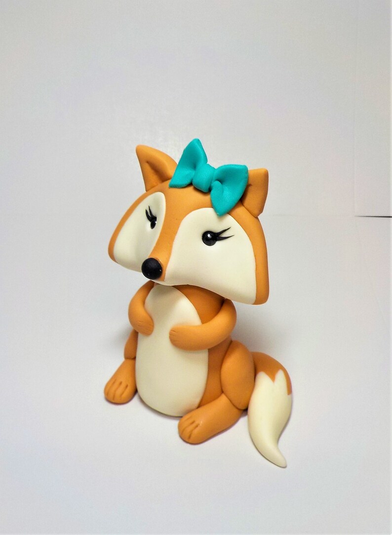 Fondant Fox Cake Topper Woodland Forest Animal 1st Birthday | Etsy