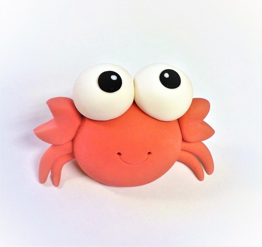 Fondant Sea Crab Cake Topper: Under the Sea Birthday - Etsy