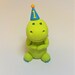 Fondant T-rex Dinosaur With Party Hat Cake Topper 1st Birthday Baby ...