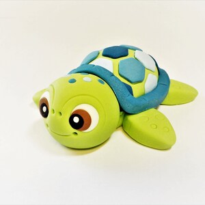Fondant Sea Turtle Cake Topper 1st Birthday Baby Shower Color Option ...