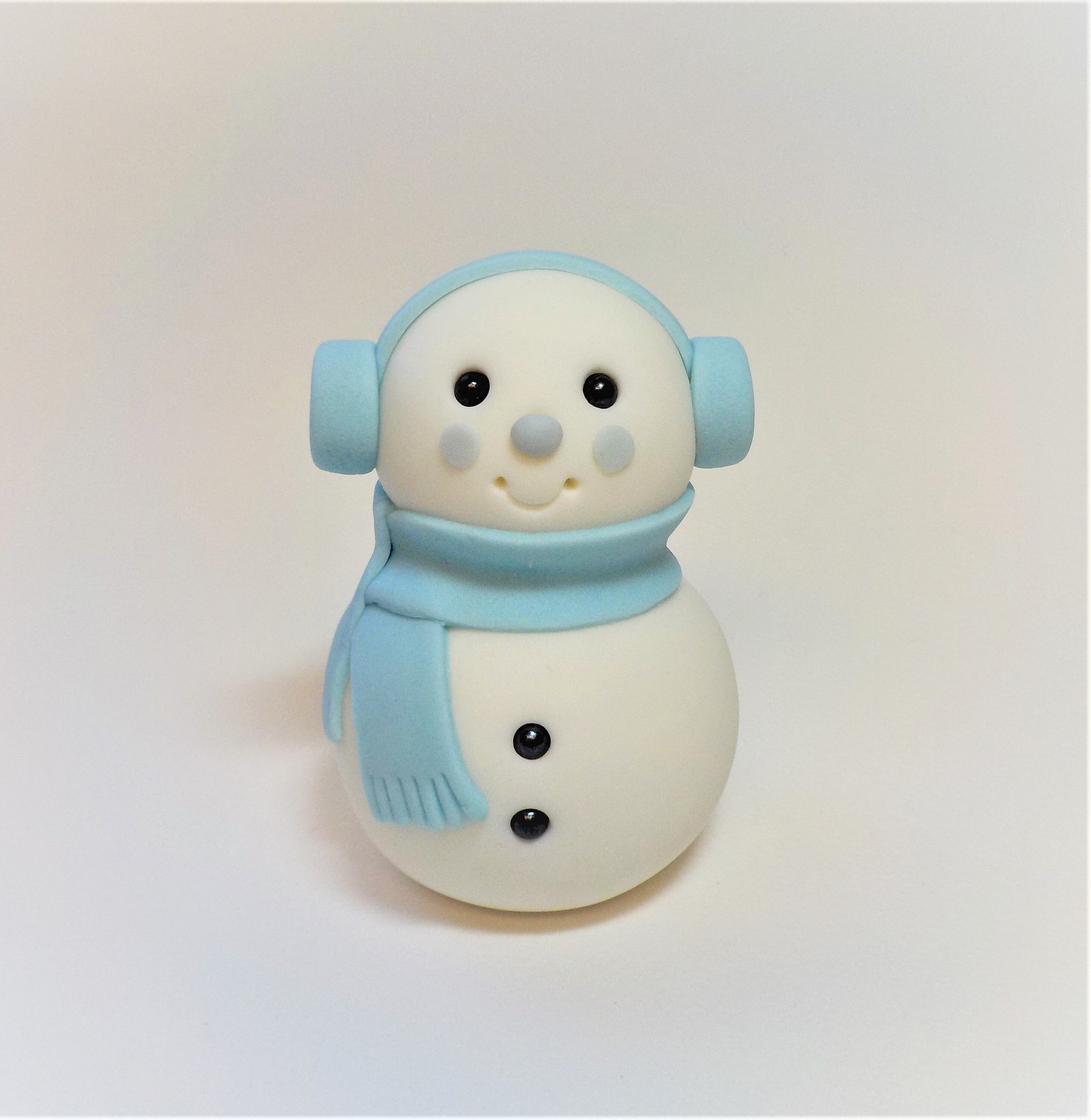 Fondant Snowman Girl With Age 1 Cake Topper: Winter Theme, 1st Birthday ...
