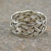 9mm Wide Sterling Silver Weave Ring / Woven Ring / Rope Ring / Braided ...