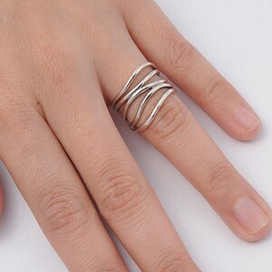 Oxidized Sterling Silver Open Cut Out Design Band Ring - Etsy