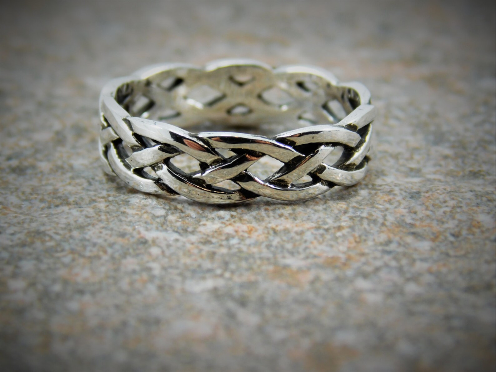 Sterling Silver Weave Ring / Woven Ring / Braided Ring / Pinky Ring ...