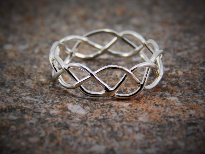 Sterling Silver Weave Ring / Baby Ring / Pinky Ring - Etsy