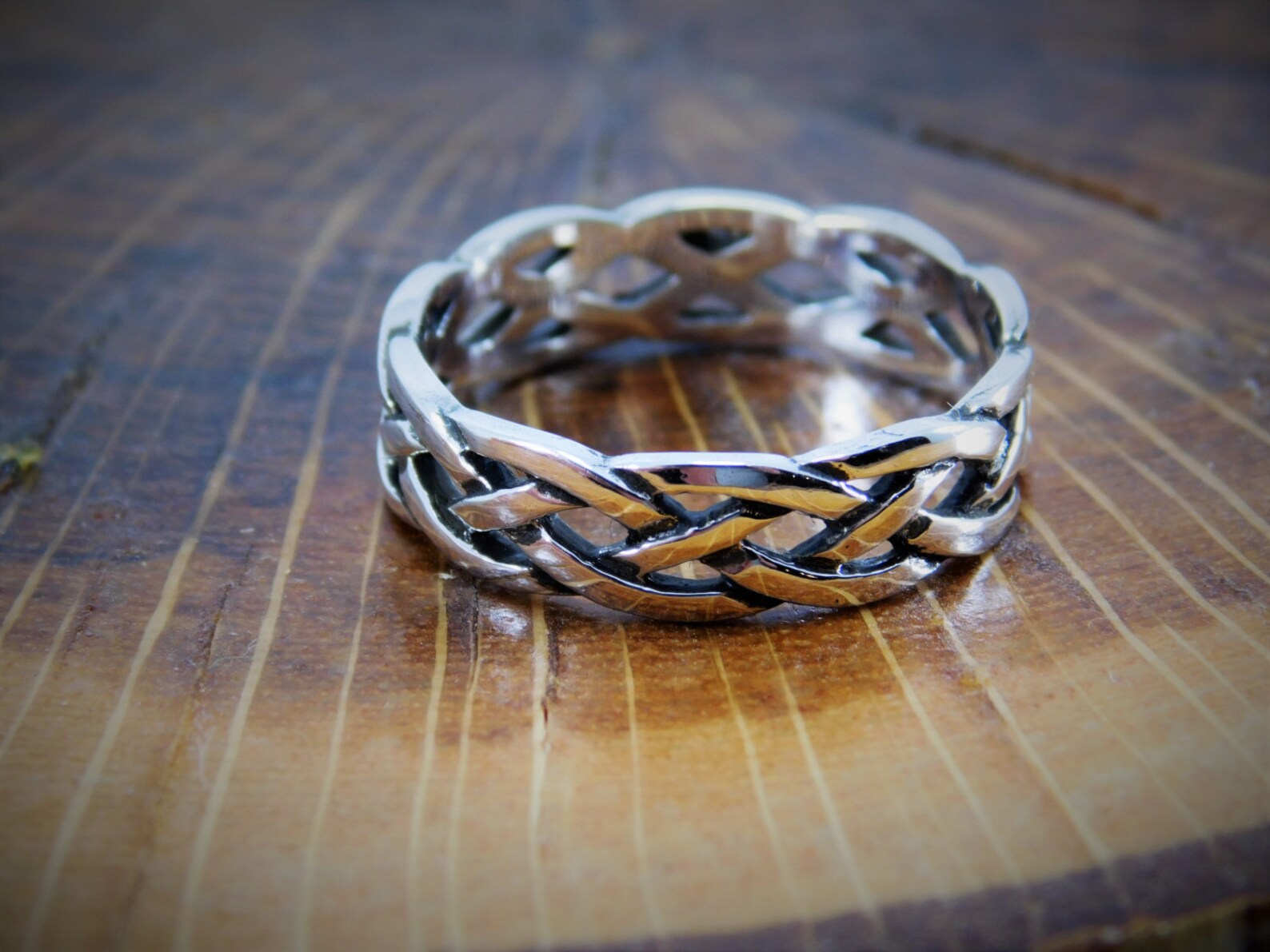 Sterling Silver Weave Ring / Woven Ring / Braided Ring / Pinky Ring ...