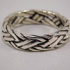 Heavy Sterling Silver Weave Ring Celtic Weave / Woven Ring / Rope Ring ...